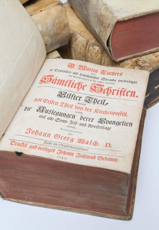 18th Century Vellum Books in a Collection of Six Books For Sale at 1stDibs