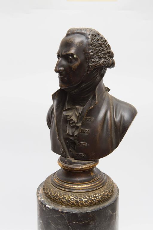 19th Century Bronze Bust of George Washington on Marble Column at 1stDibs
