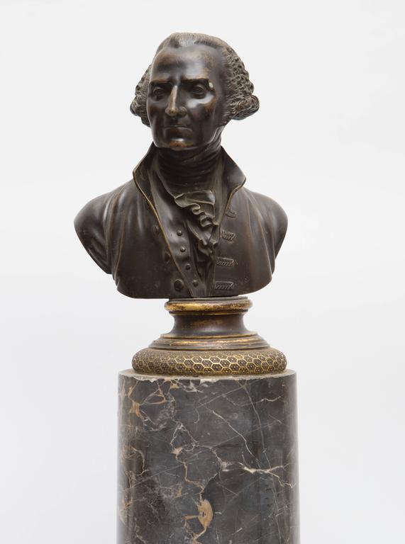 19th Century Bronze Bust of George Washington on Marble Column at 1stDibs