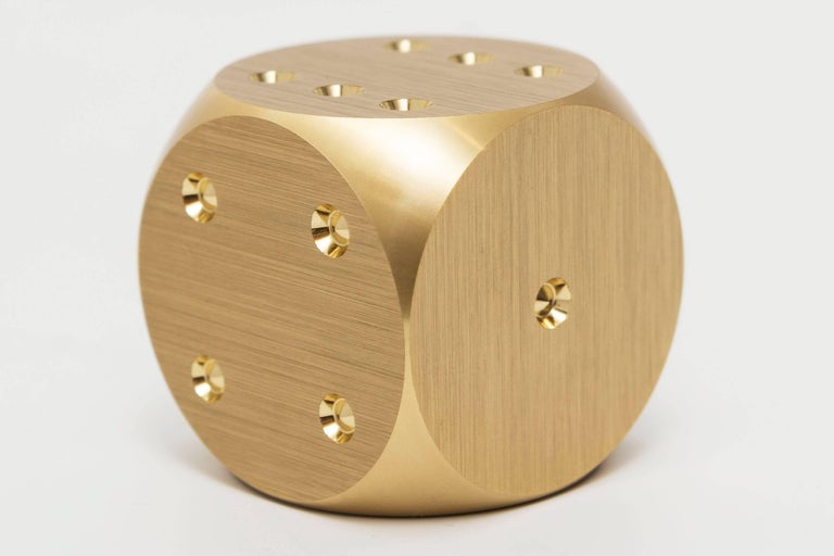 Tiffany Doré Bronze Dice Clock at 1stDibs