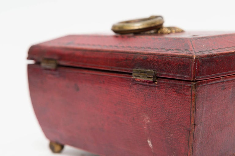 19th Century Georgian Moroccan Red Leather Box For Sale at 1stDibs