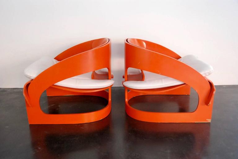 Joe Colombo Pair of "Interlocking" Chairs at 1stDibs