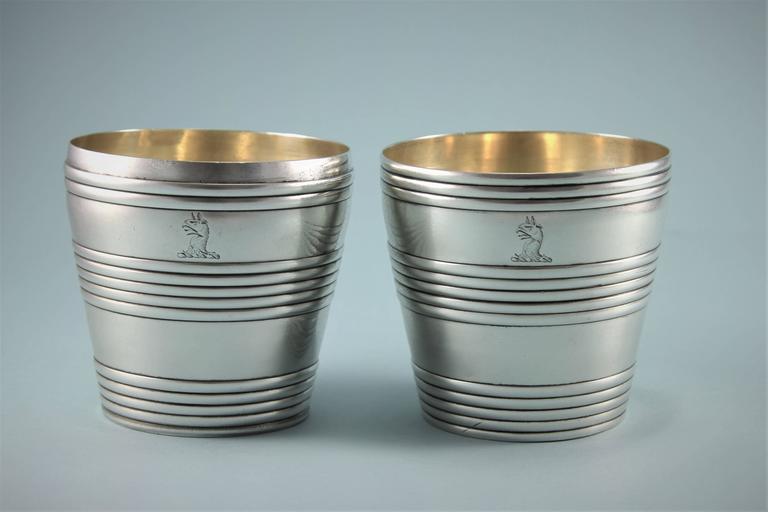 George III Sterling Silver Double Beaker in the Form of a Barrel ...