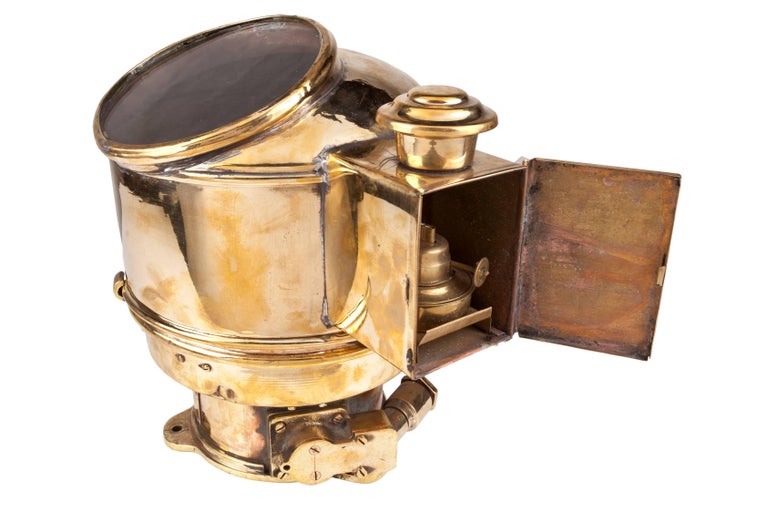 Midcentury Brass Binnacle Compass from a Ship's Lifeboat at 1stDibs
