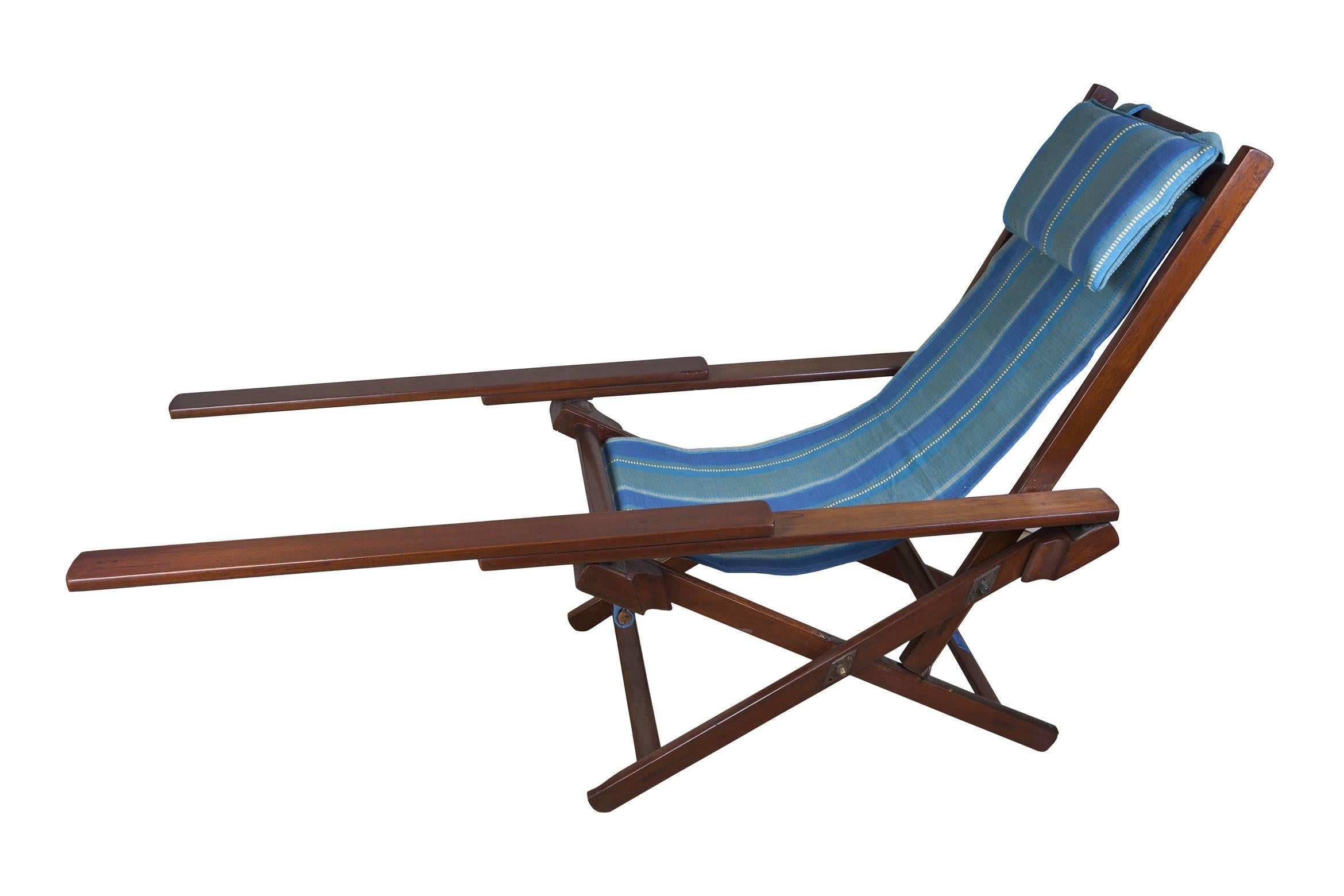 Pair of British Campaign Folding and Adjustable Chairs with Extendable ...