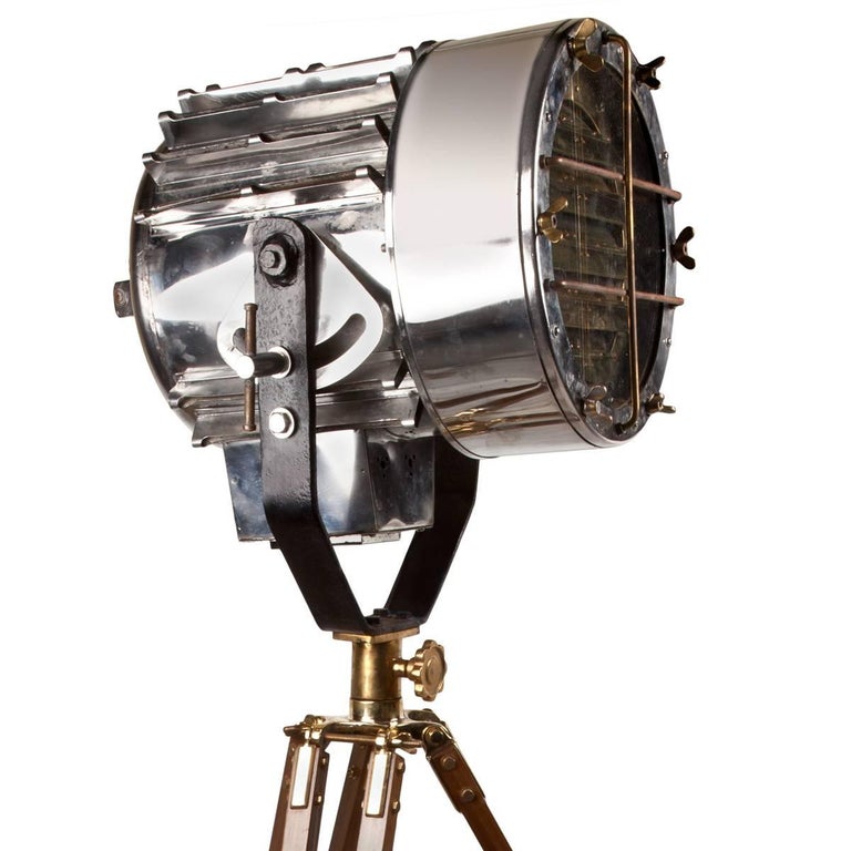 Steel and Brass Nautical Signal Light, Mid-Century Modern at 1stDibs