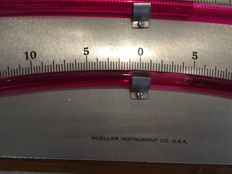Double Gauge Clinometer on Teak Back, by Moeller at 1stDibs
