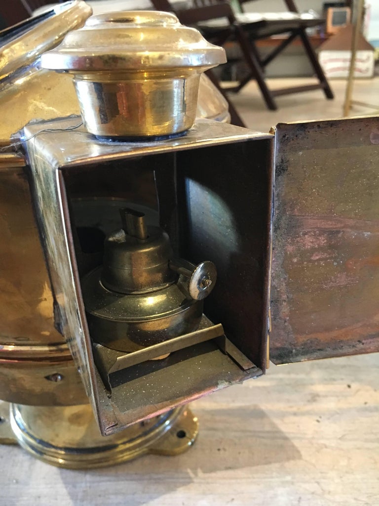 Midcentury Brass Binnacle Compass from a Ship's Lifeboat at 1stDibs