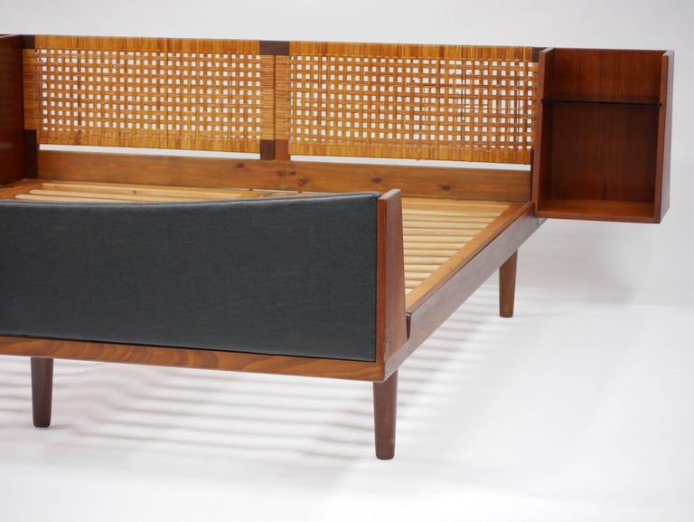 Bed with Attached Nightstands by Hans Wegner for GETAMA For Sale at 1stDibs