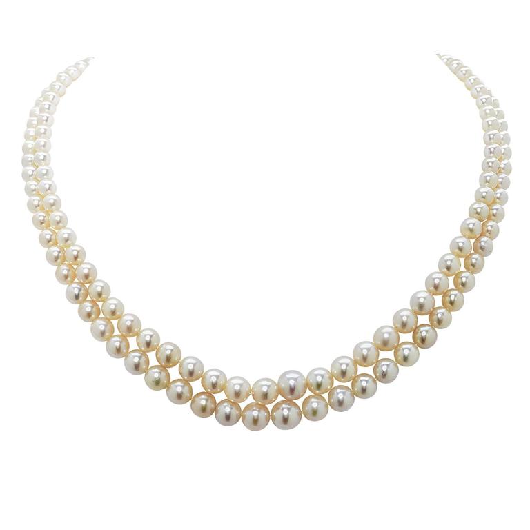Cartier Natural Pearl Jade Clasp Necklace at 1stDibs | clasp for pearl ...