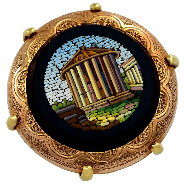 Spectacular Micro Mosaic Ring For Sale at 1stDibs