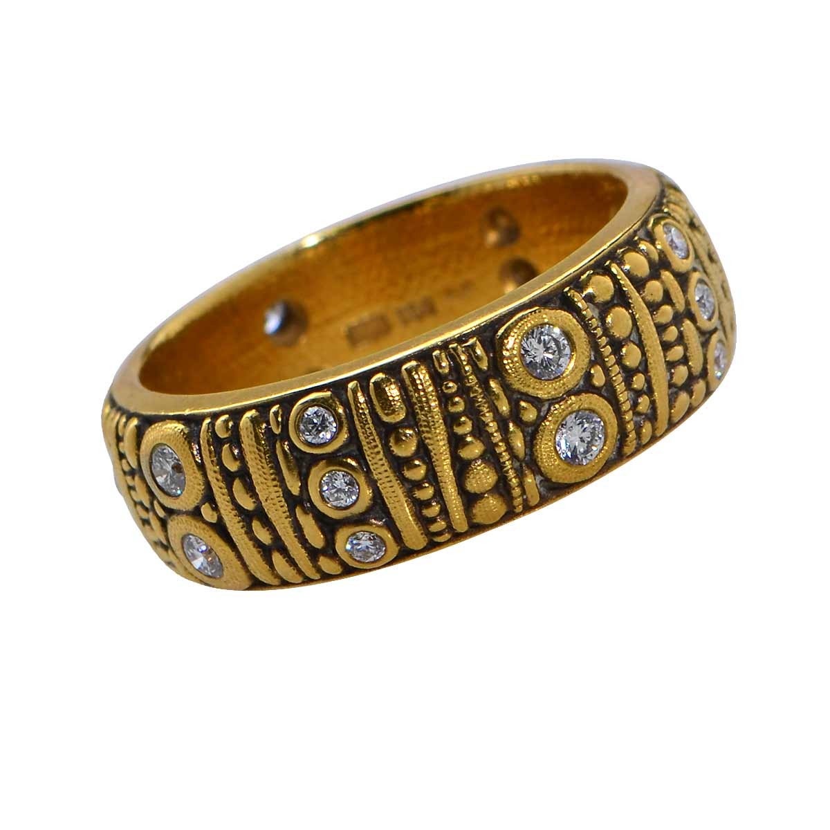 Alex Sepkus Diamond Gold Band Ring at 1stDibs
