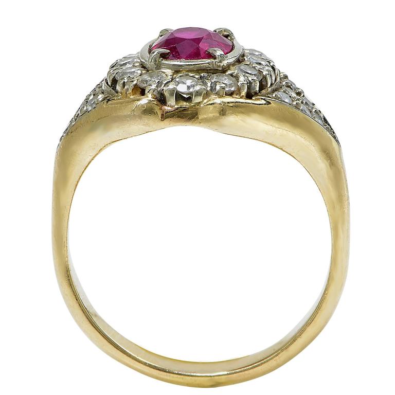 1 Carat Burma Ruby and Diamond Ring at 1stDibs | 1 carat burmese ruby ...
