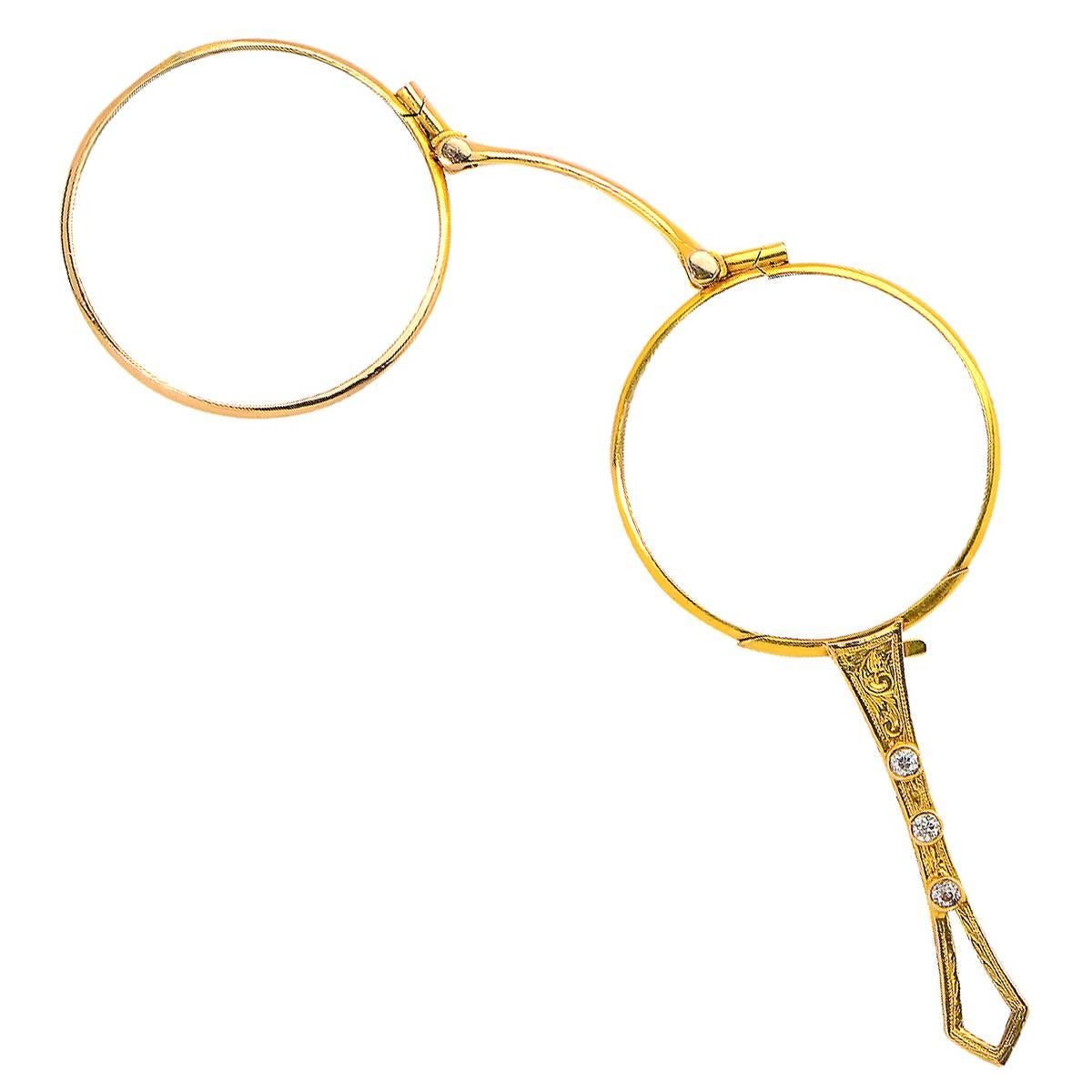 Diamond Gold Lorgnette at 1stDibs