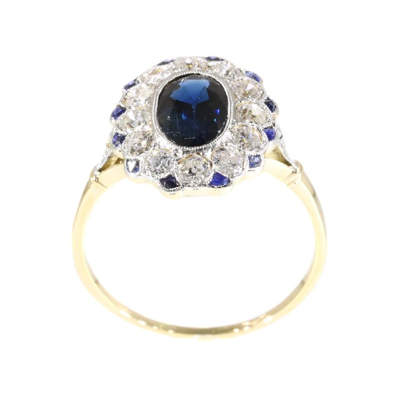 Most Elegant Diamond and Sapphire Lady Di Type of Engagement Ring For ...