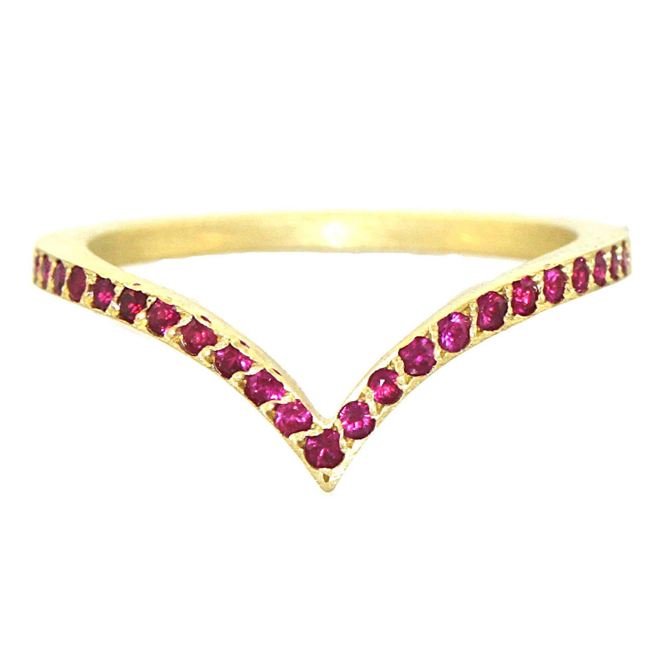 Ruby Pave V Band at 1stDibs