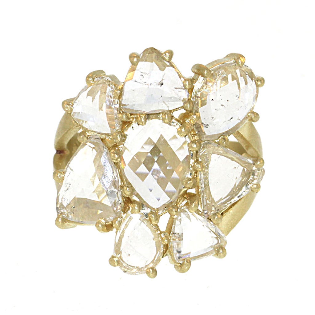 Diamond Flower Cluster Ring at 1stDibs