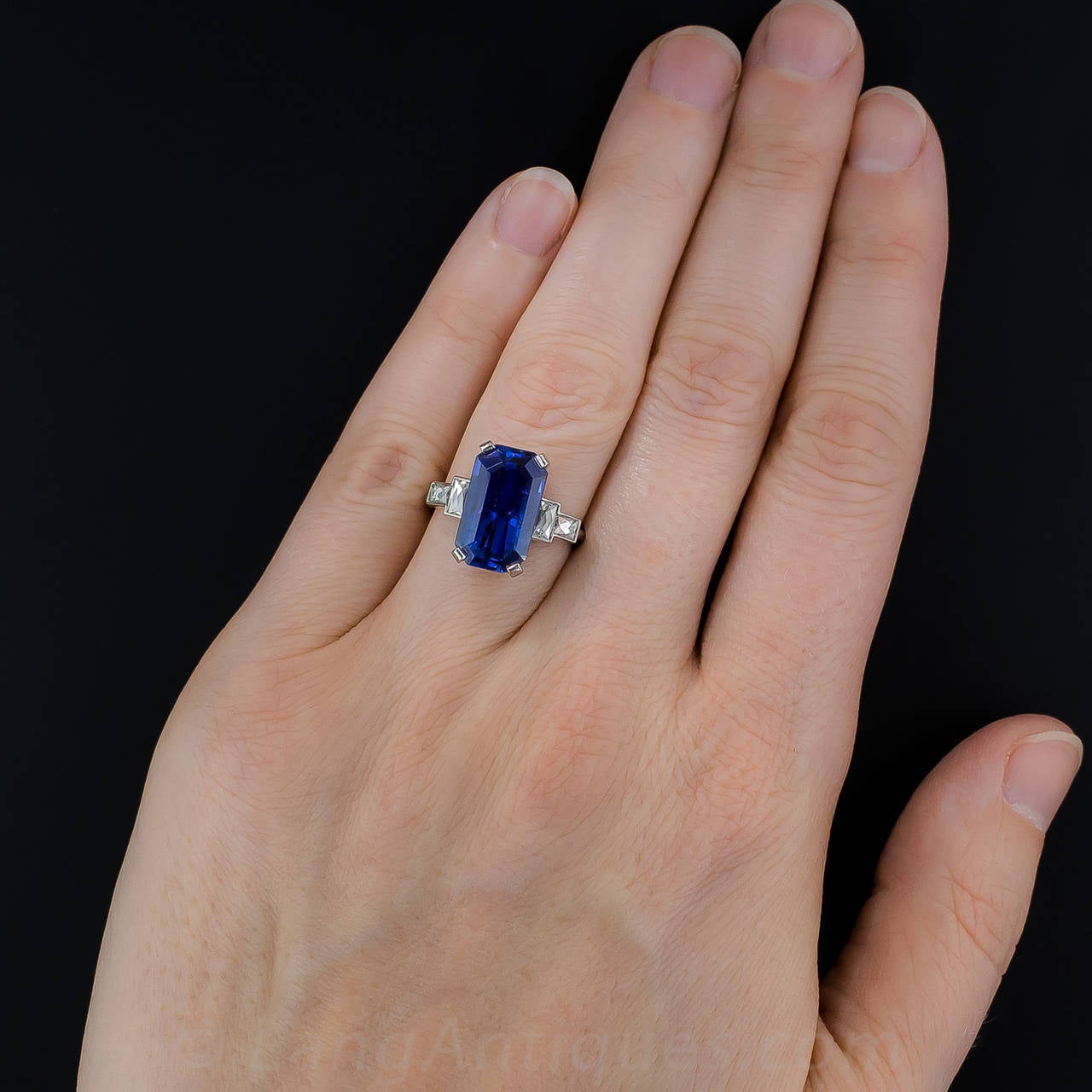 8 77 Carat Emerald Cut Sapphire Diamond Platinum Ring At 1stdibs 8 77 Carat Emerald Cut Sapphire Diamond Platinum Ring At 1stdibs