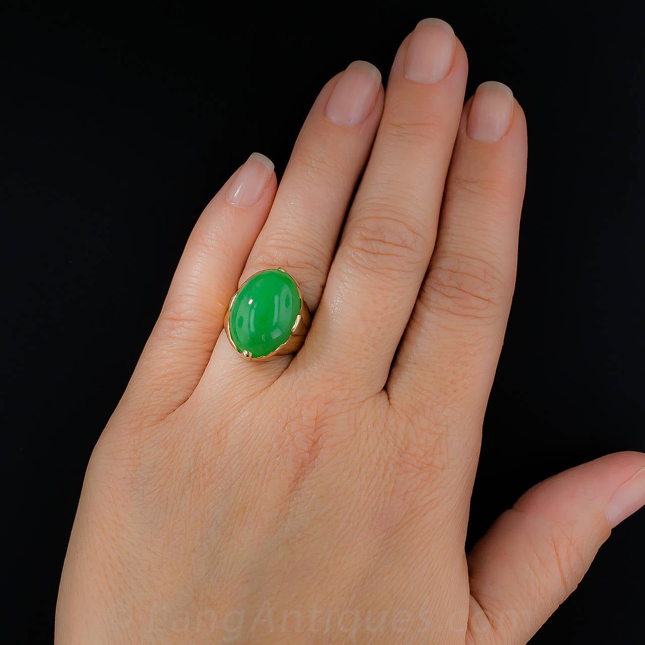 Natural Jade Ring at 1stDibs