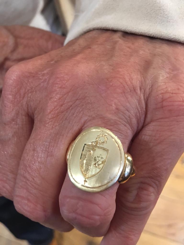 Gold Intaglio Signet Bishop's Ring at 1stDibs | bishop signet ring ...