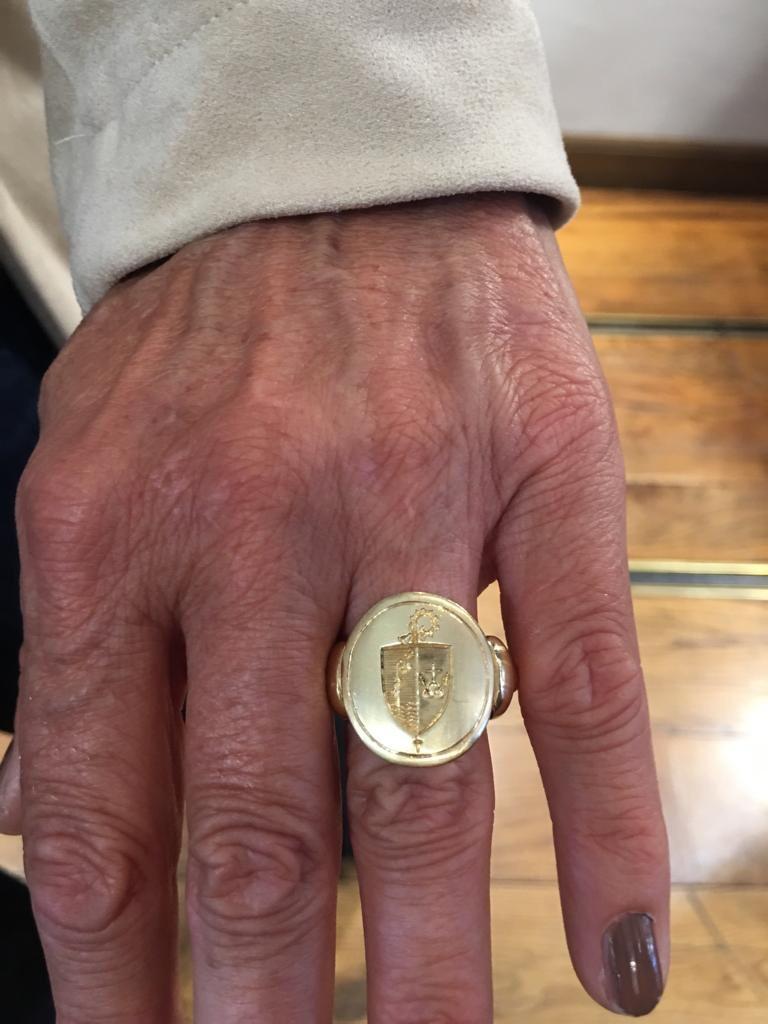 Gold Intaglio Signet Bishop's Ring at 1stDibs | bishop signet ring ...