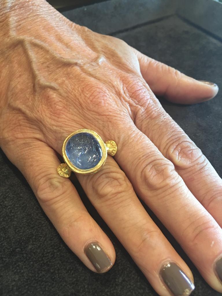 Sapphire Intaglio Ring Late 18th Century Roman Emperor Caligola at ...