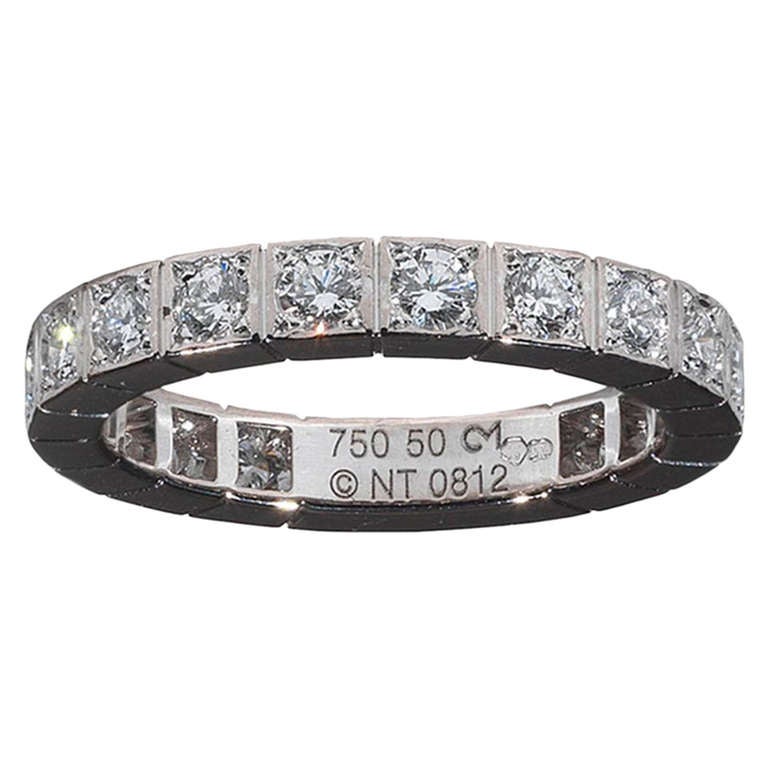 Cartier Diamond White Gold Eternity Ring at 1stDibs