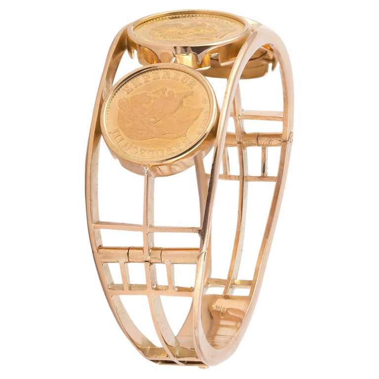 European Gold Sovereign Coin Bracelet in 18 Karat Gold at 1stDibs