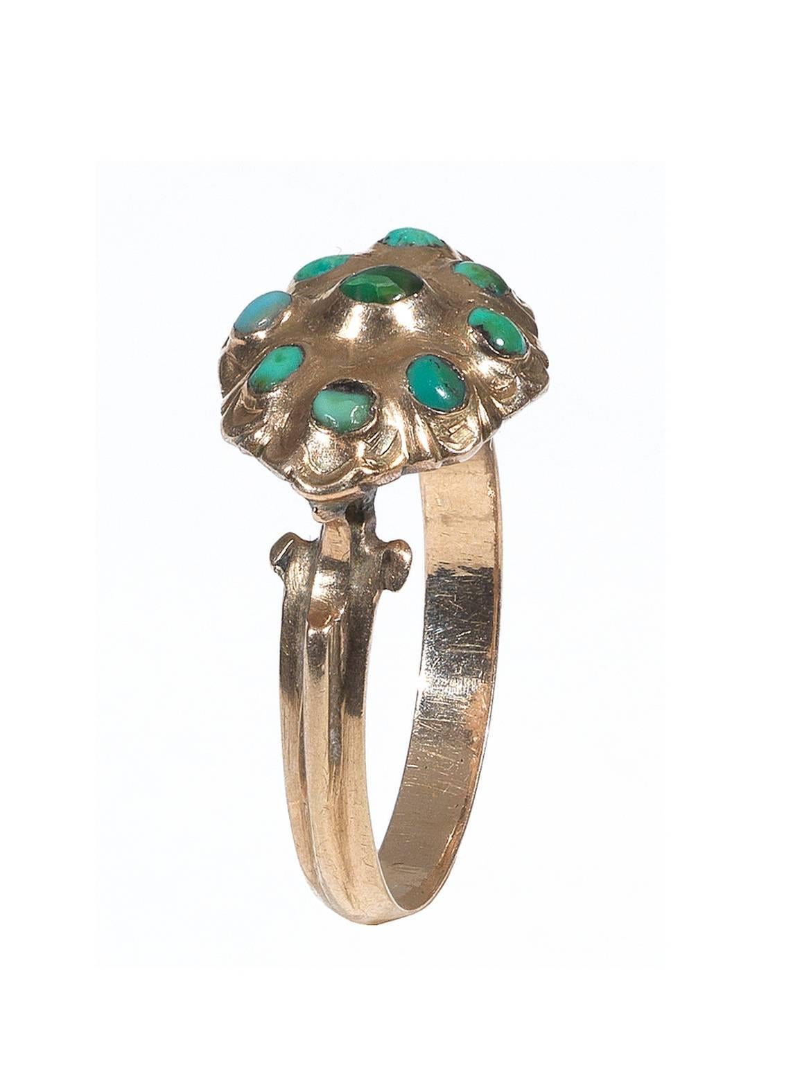 18th Century Turquoise Gold Fede Ring at 1stDibs | fede chianina