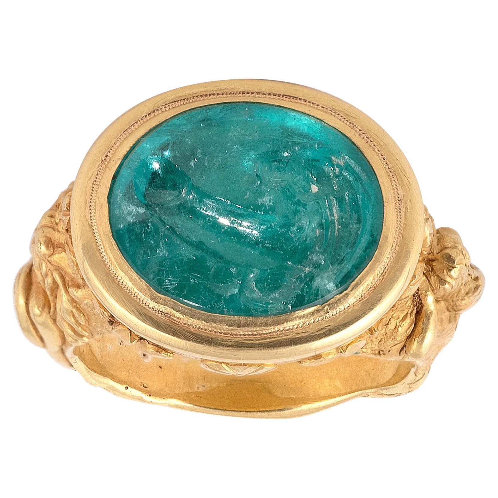 Antique Carnelian Intaglio and its Impression Rings at 1stDibs