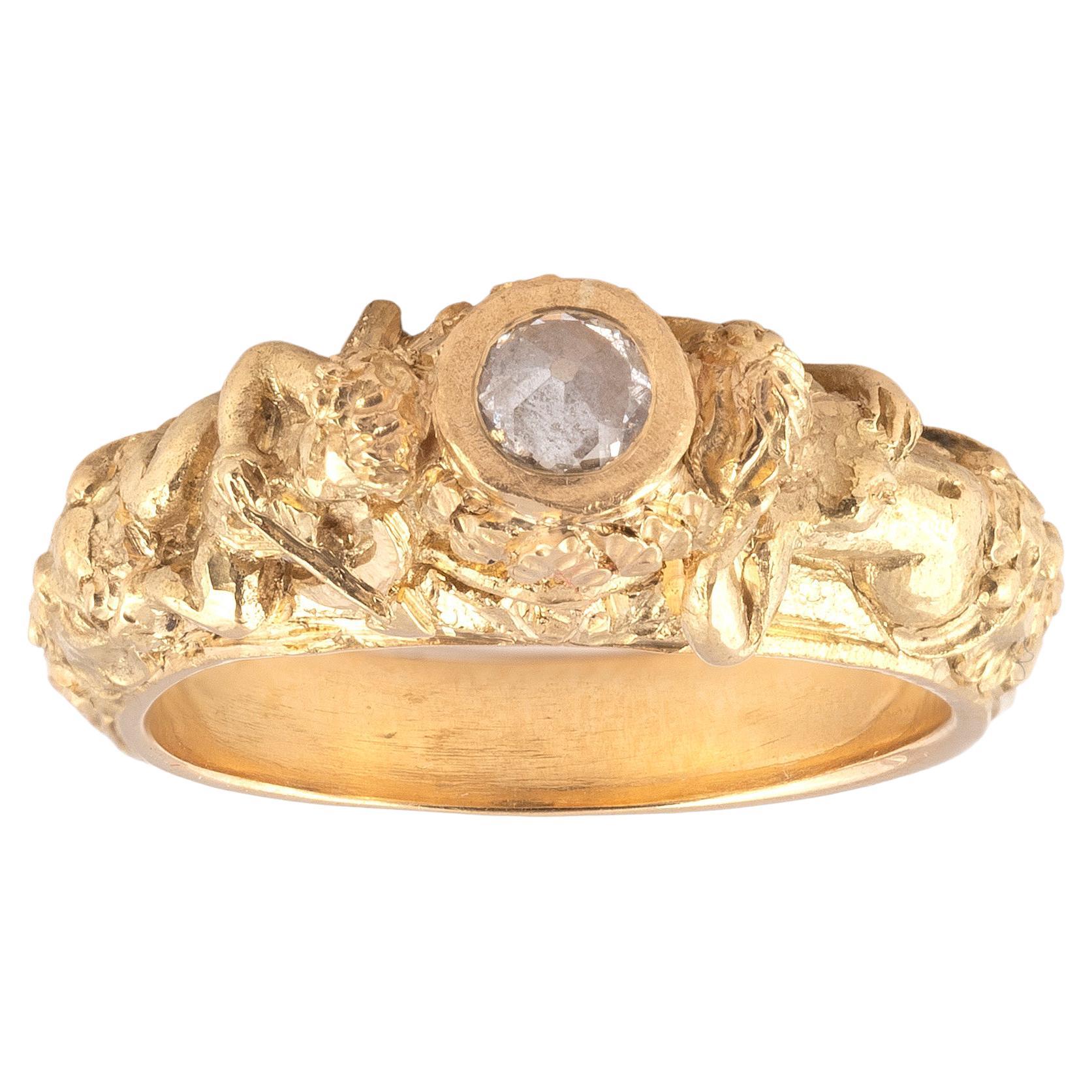 Point Cut Diamond Ring - For Sale on 1stDibs