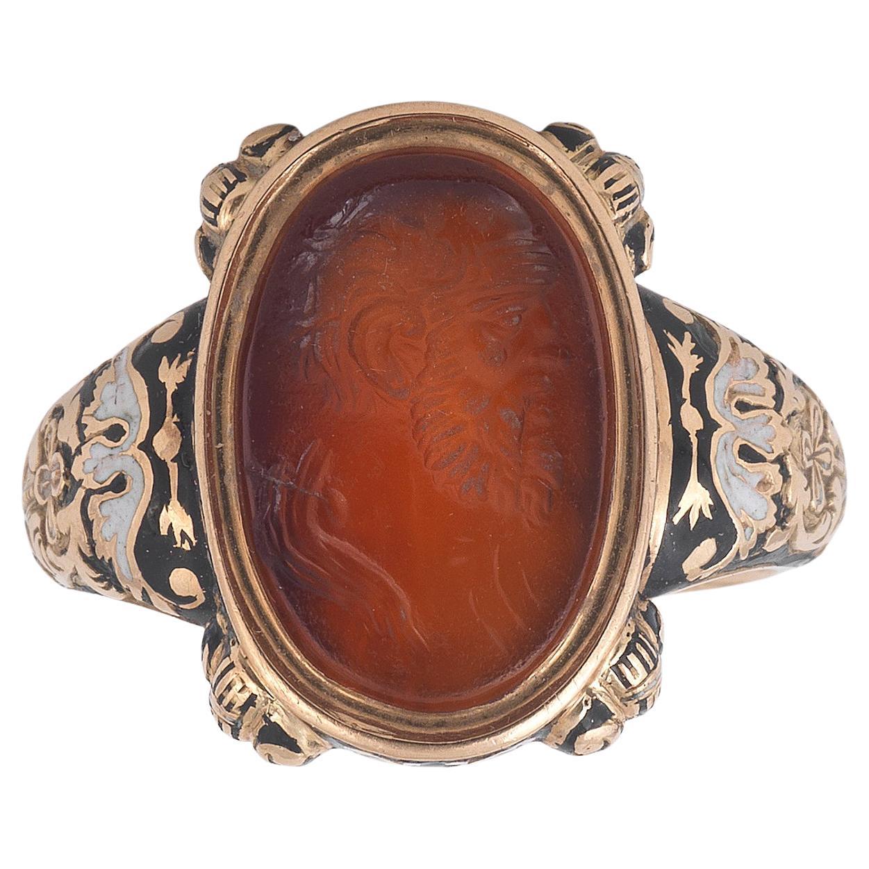 Tassie Glass Intaglio Ring English 18th Century at 1stDibs