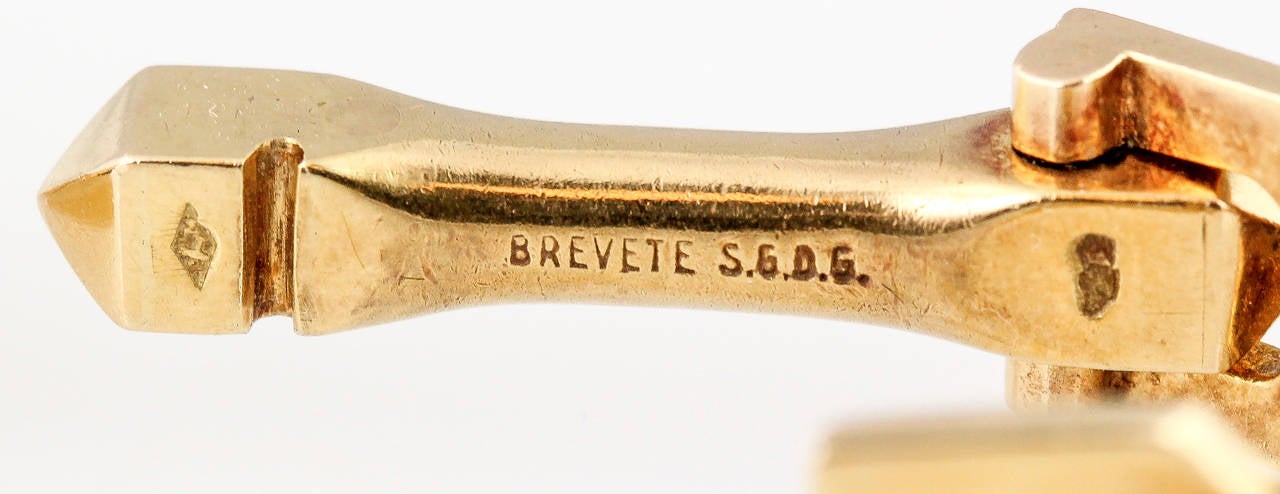 Boucheron Retro Gold Triangle Cufflinks at 1stDibs