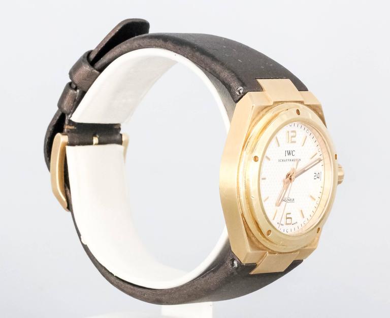 IWC Ingenieur Yellow Gold Wristwatch For Sale at 1stdibs