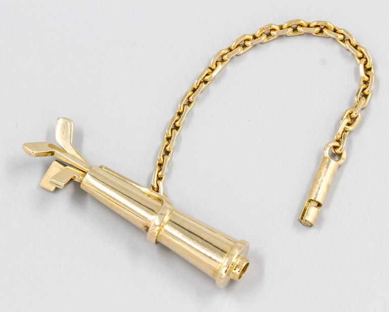 Cartier Gold Golf Clubs Key Chain For Sale at 1stDibs | golf club ...