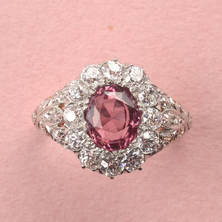 An Edwardian Spinel Diamond Ring at 1stDibs