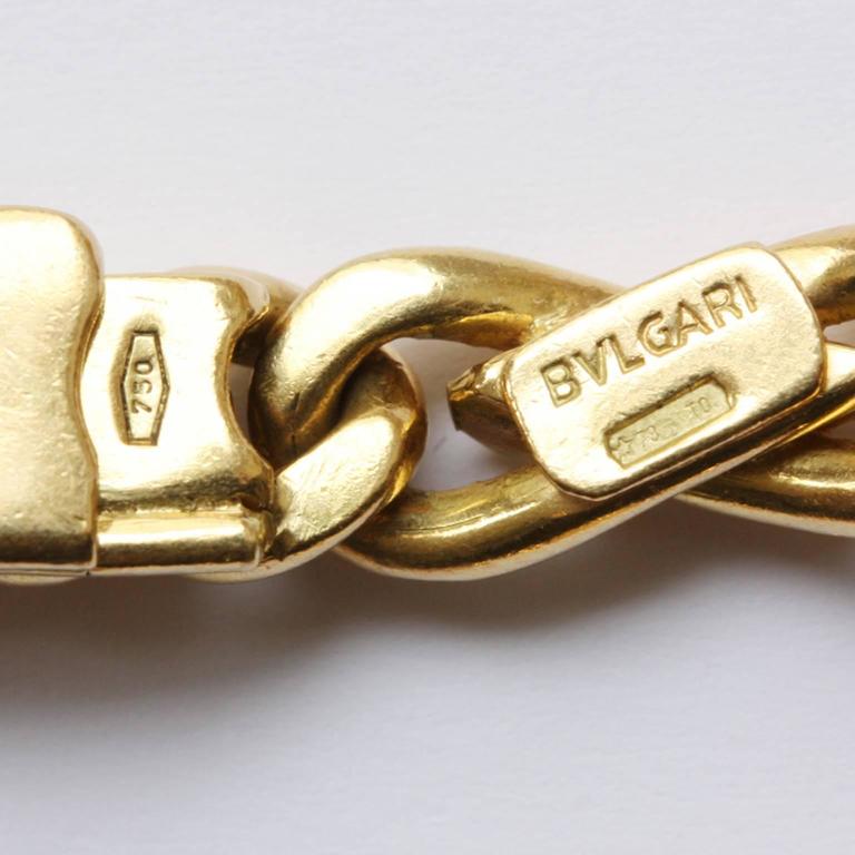 Bulgari Gemstone Gold Long Chain at 1stDibs