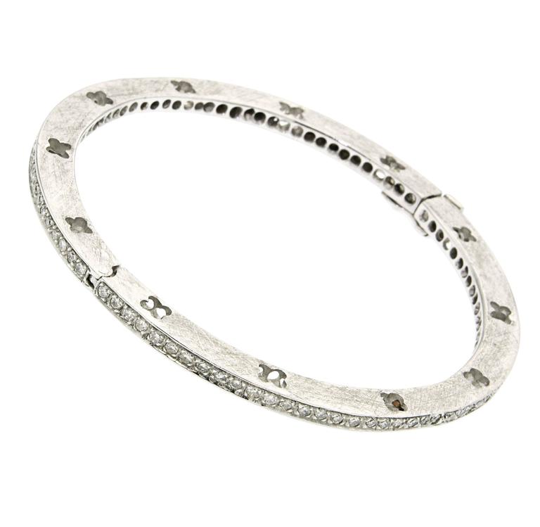 Diamond White Gold Handcuffs Bracelet Handcrated in Italy by Botta ...