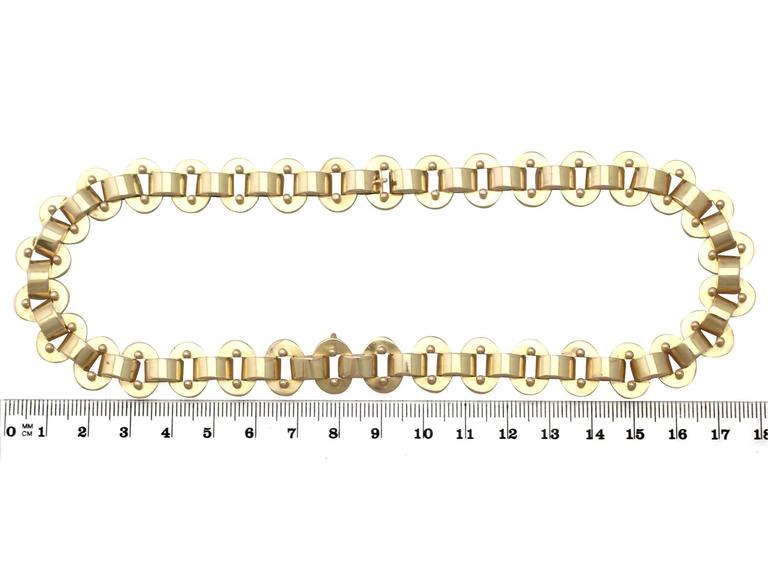 Antique Victorian 18k Yellow Gold Necklace/Collarette at 1stDibs