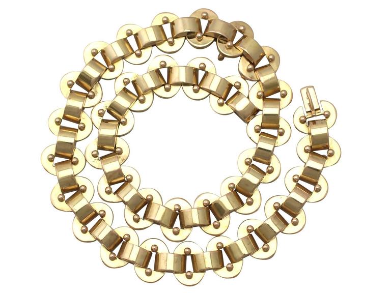 Antique Victorian 18k Yellow Gold Necklace/Collarette at 1stDibs