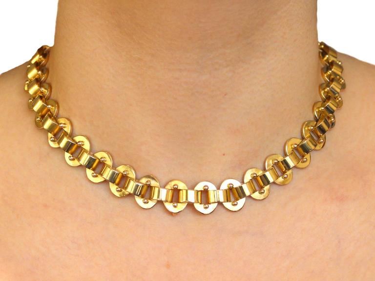 Antique Victorian 18k Yellow Gold Necklace/Collarette at 1stDibs