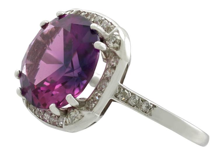 1920s Synthetic Corundum 'Artificial Alexandrite' Diamond Platinum ...