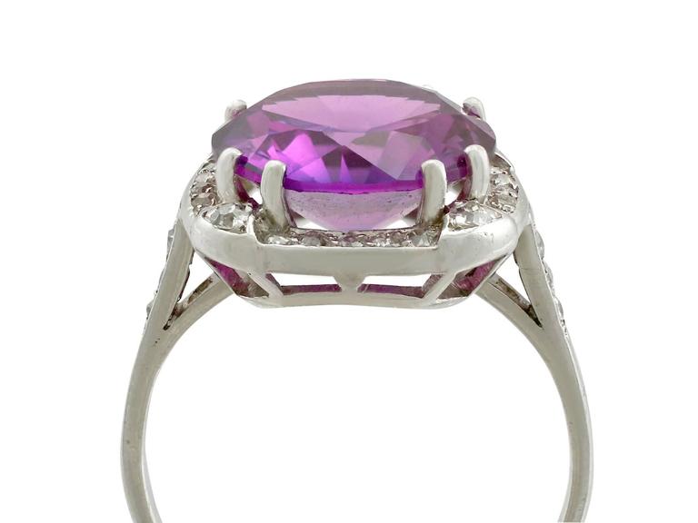 1920s Synthetic Corundum 'Artificial Alexandrite' Diamond Platinum ...