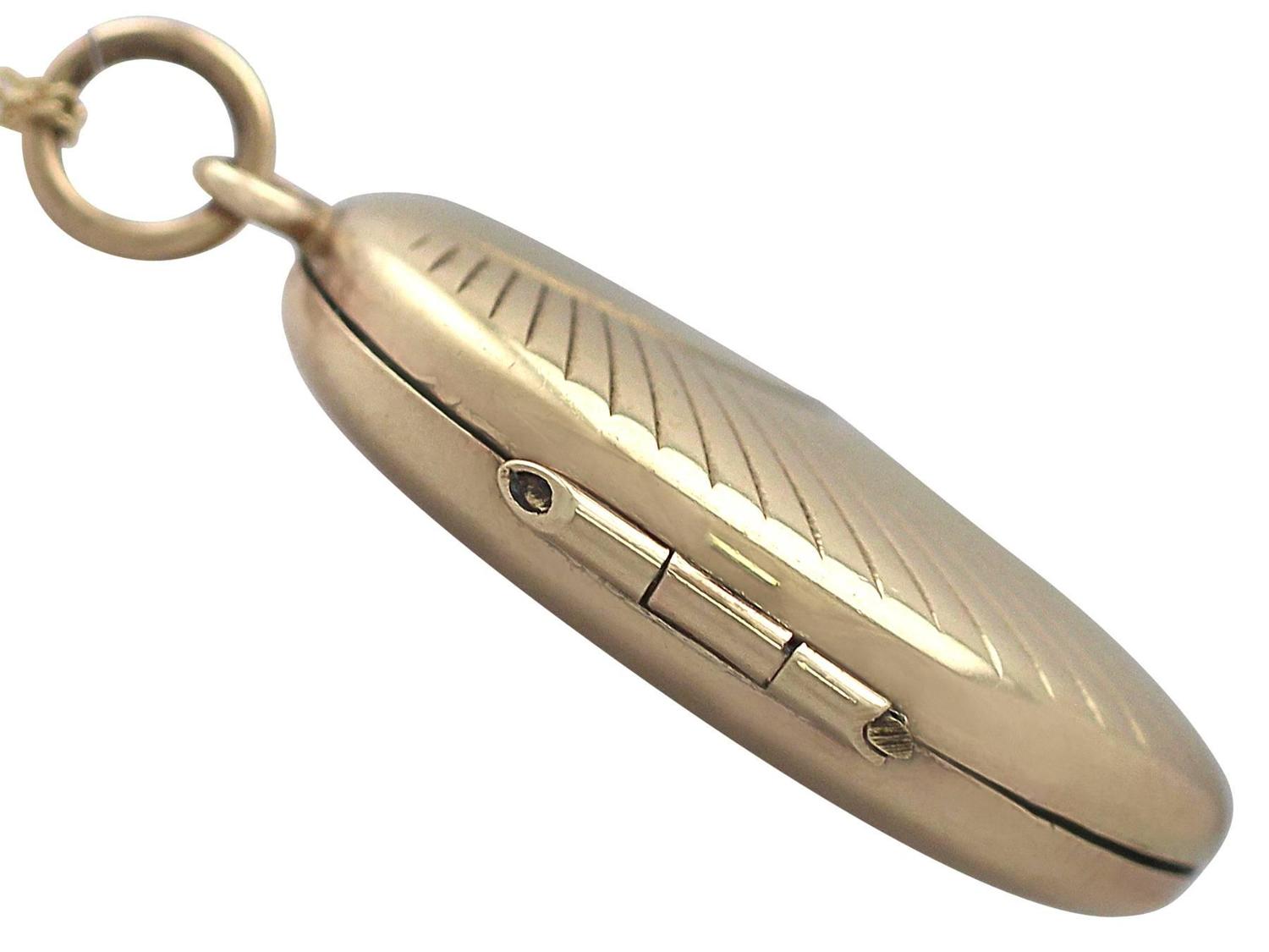 9k Yellow Gold Locket - Art Deco Style - Vintage Circa 1950 For Sale at ...