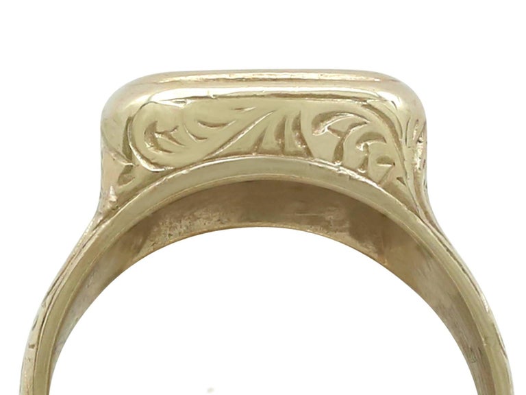 Antique American Yellow Gold Signet Ring at 1stDibs | american signet ring