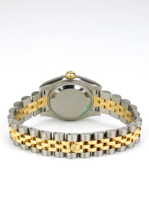 Rolex Yellow Gold Stainless Steel Oyster Perpetual Datejust Wristwatch at 1stDibs