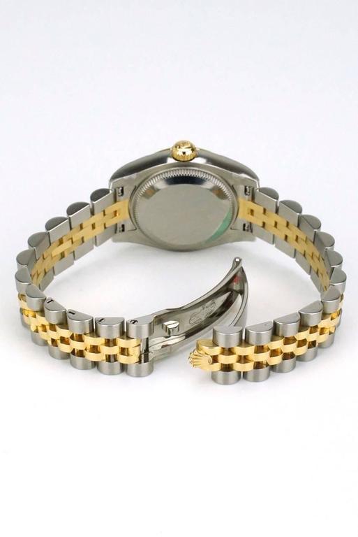 Rolex Yellow Gold Stainless Steel Oyster Perpetual Datejust Wristwatch at 1stDibs