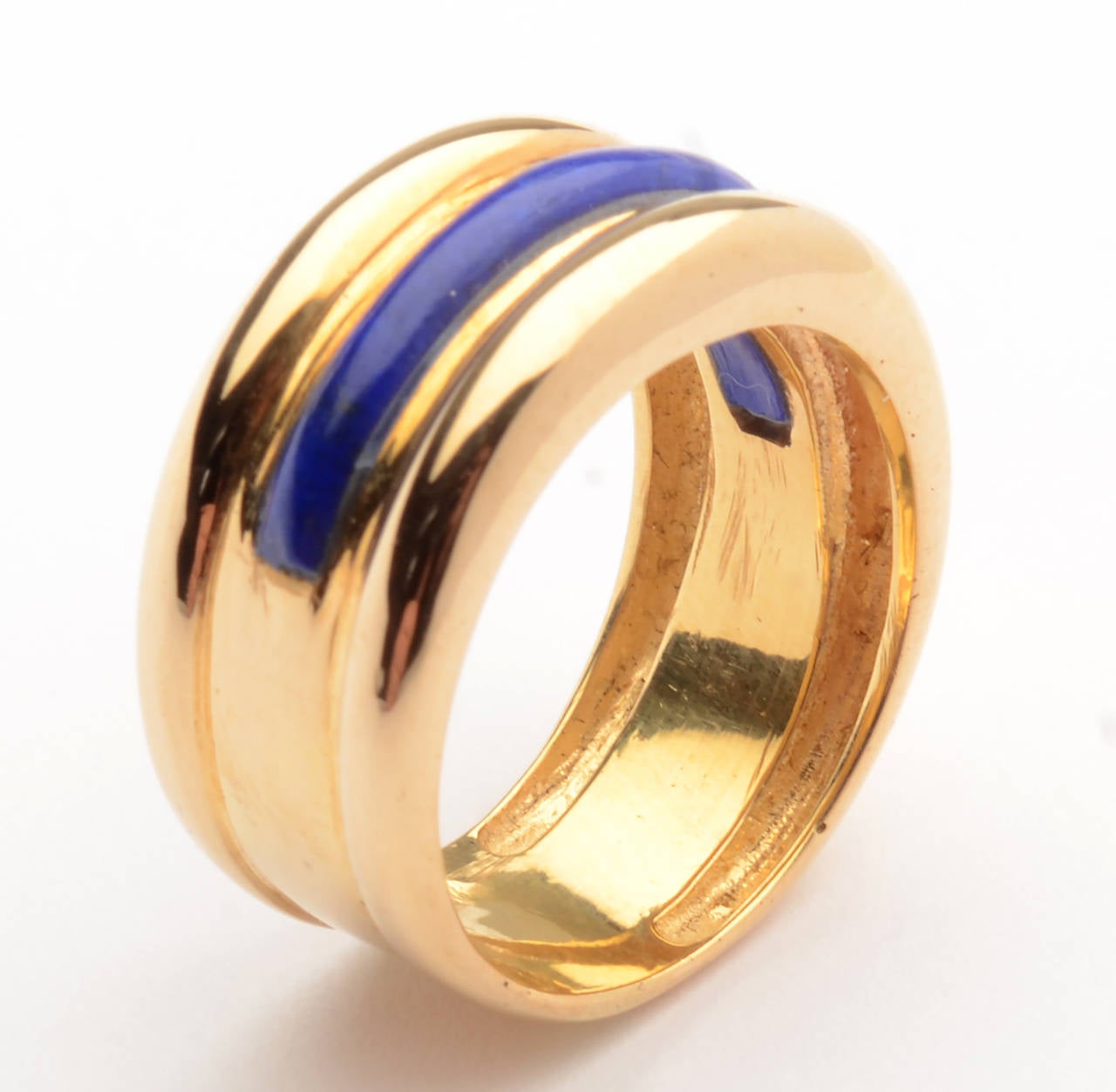 Lapis Lazuli Gold Band Ring at 1stDibs