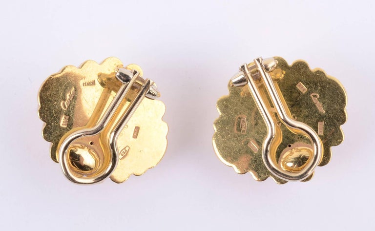 Cartier Tricolor Ribbed Ear Clips at 1stDibs