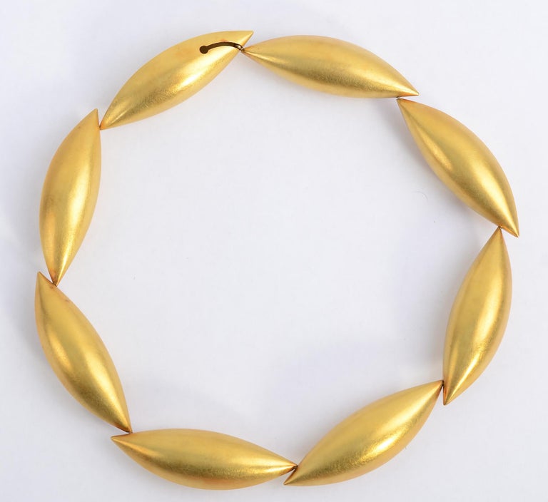 Erich Zimmermann Gold Cocoon Necklace For Sale at 1stDibs